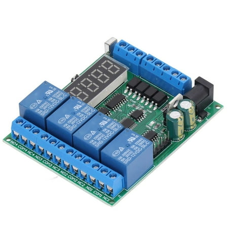 Development Board 4 Channel Time Delay Relay LED Digital Display DC 12V ...