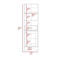 Depot E-Shop Norwalk Linen Cabinet With Drawer, Cabinet, 2 Inner ...