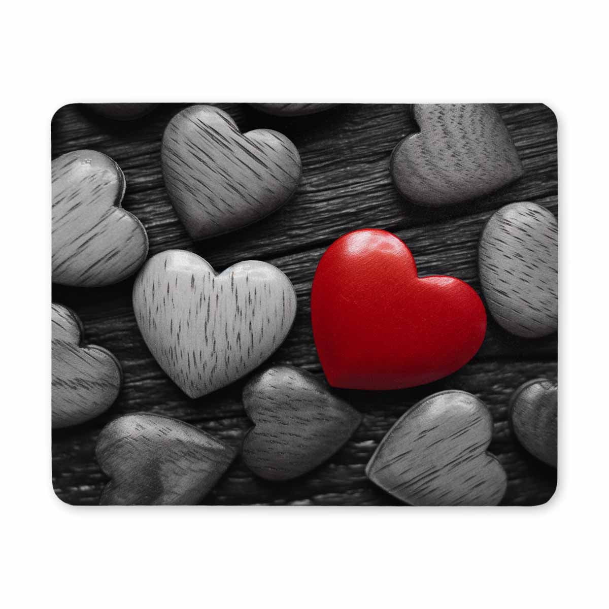Red Heart Cute Mouse Pad for Desk with Non Slip Rubber Base, Love ...