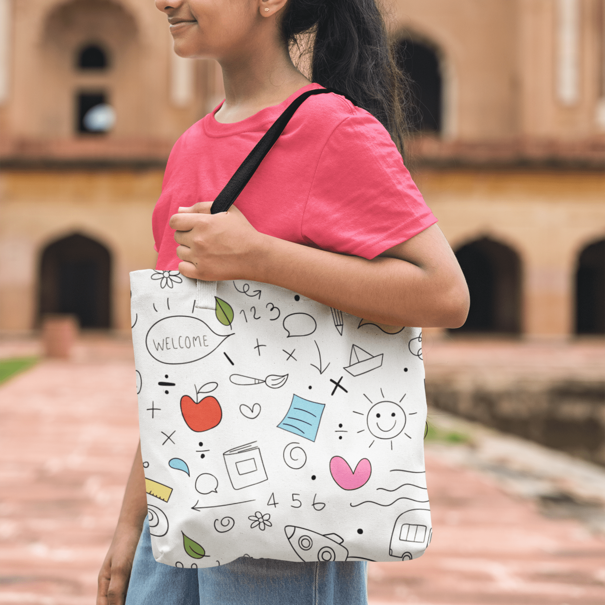 School Bag Doodles Tote Bag - Walmart.com