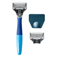 Harry's Men's Razor: 1 Indigo Blue Razor Handle + 2 Razor Blade Refills ...