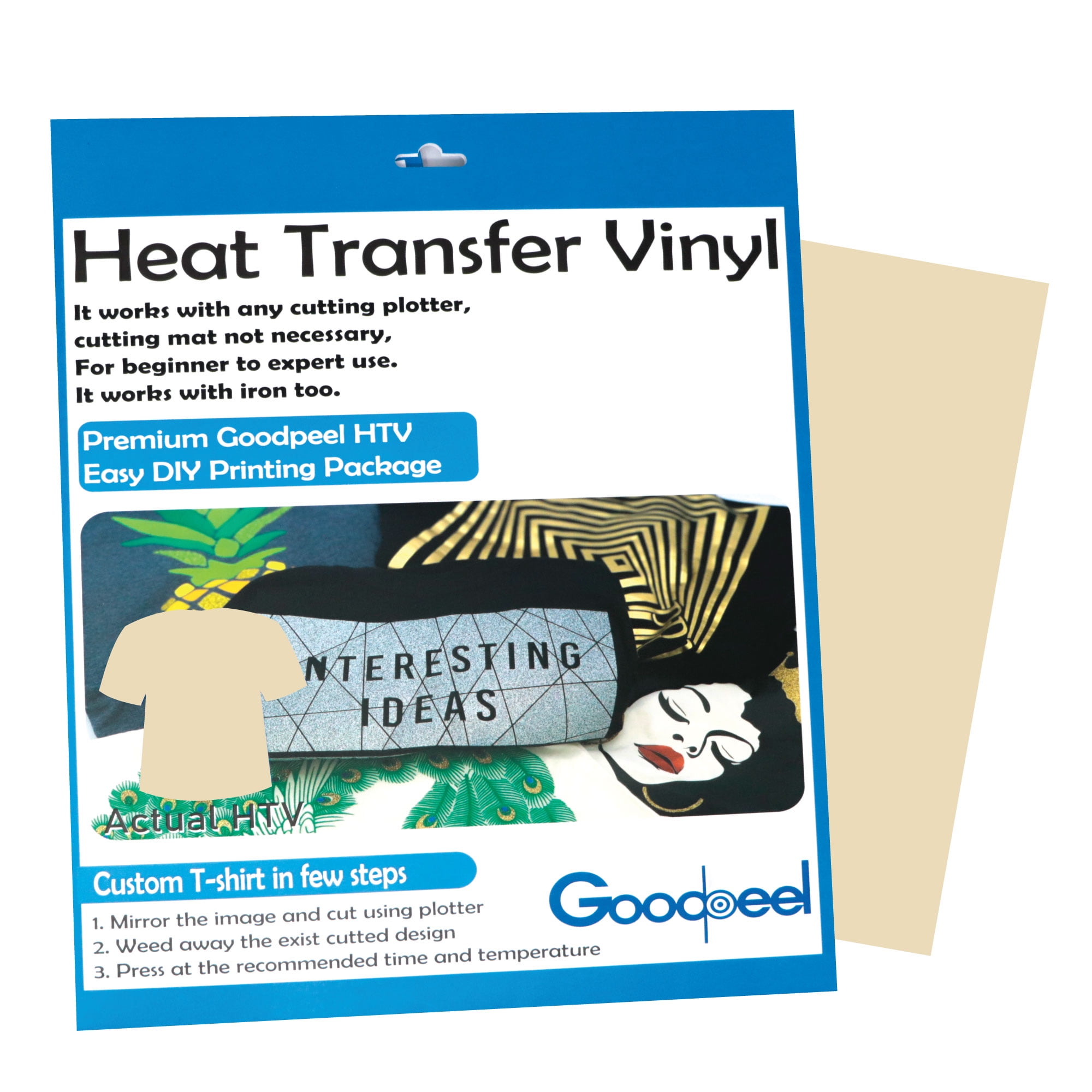 Goodpeel hotpeel HTV 10in X 12in 15 sheets pack Beige - Walmart.com