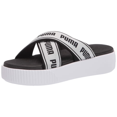 PUMA Women's Platform Slide Sandal, White Black, 5.5 | Walmart Canada