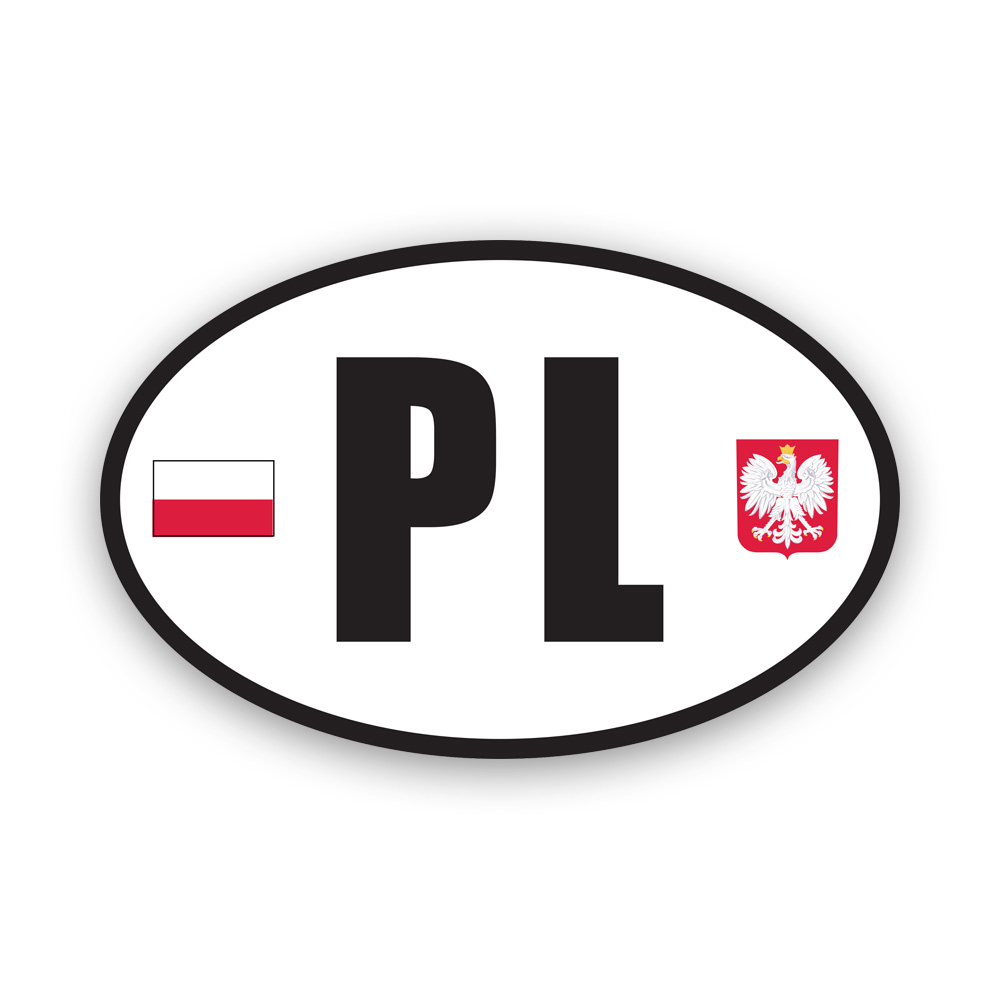 Poland Oval Sticker Decal - Self Adhesive Vinyl - Weatherproof - Made ...