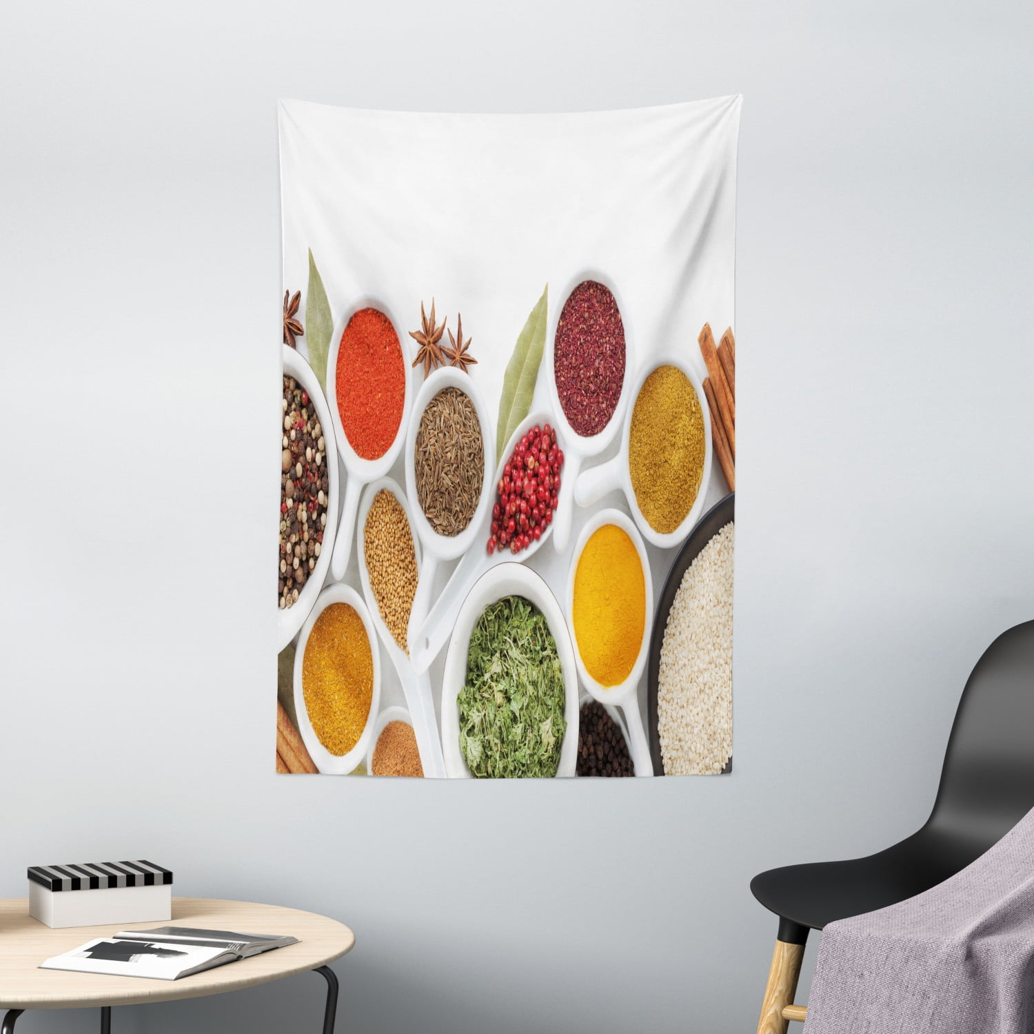 Spice Tapestry, Overview Picturesque of Colorful Aromatic Powder Items ...