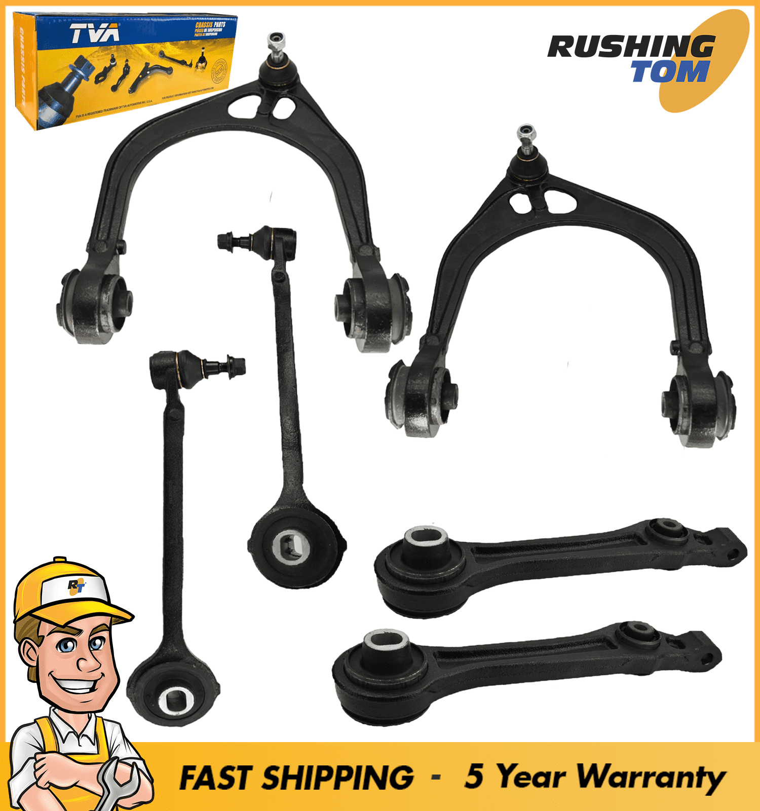 Front Upper & Lower Control Arm Kit 6Pc fits Chrysler 300Dodge Charger ...