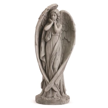 Morning Angel Statue – Natural Stone Appearance – Made of Resin ...