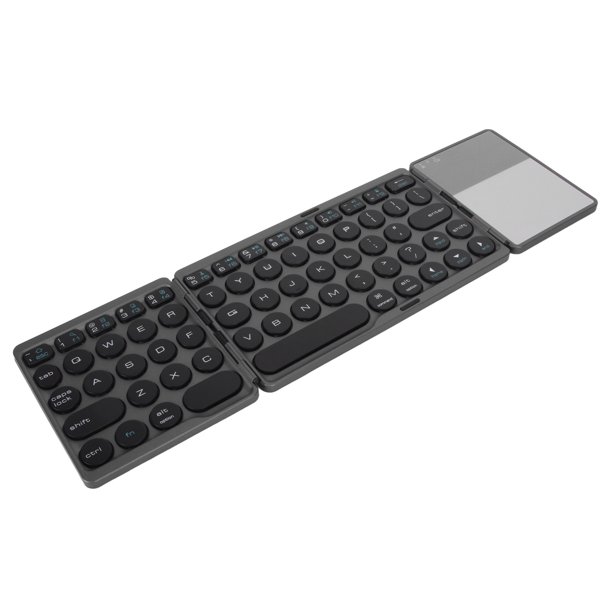 Foldable BT Keyboard With Touchpad, Cordless Keyboard Mini Portable ...