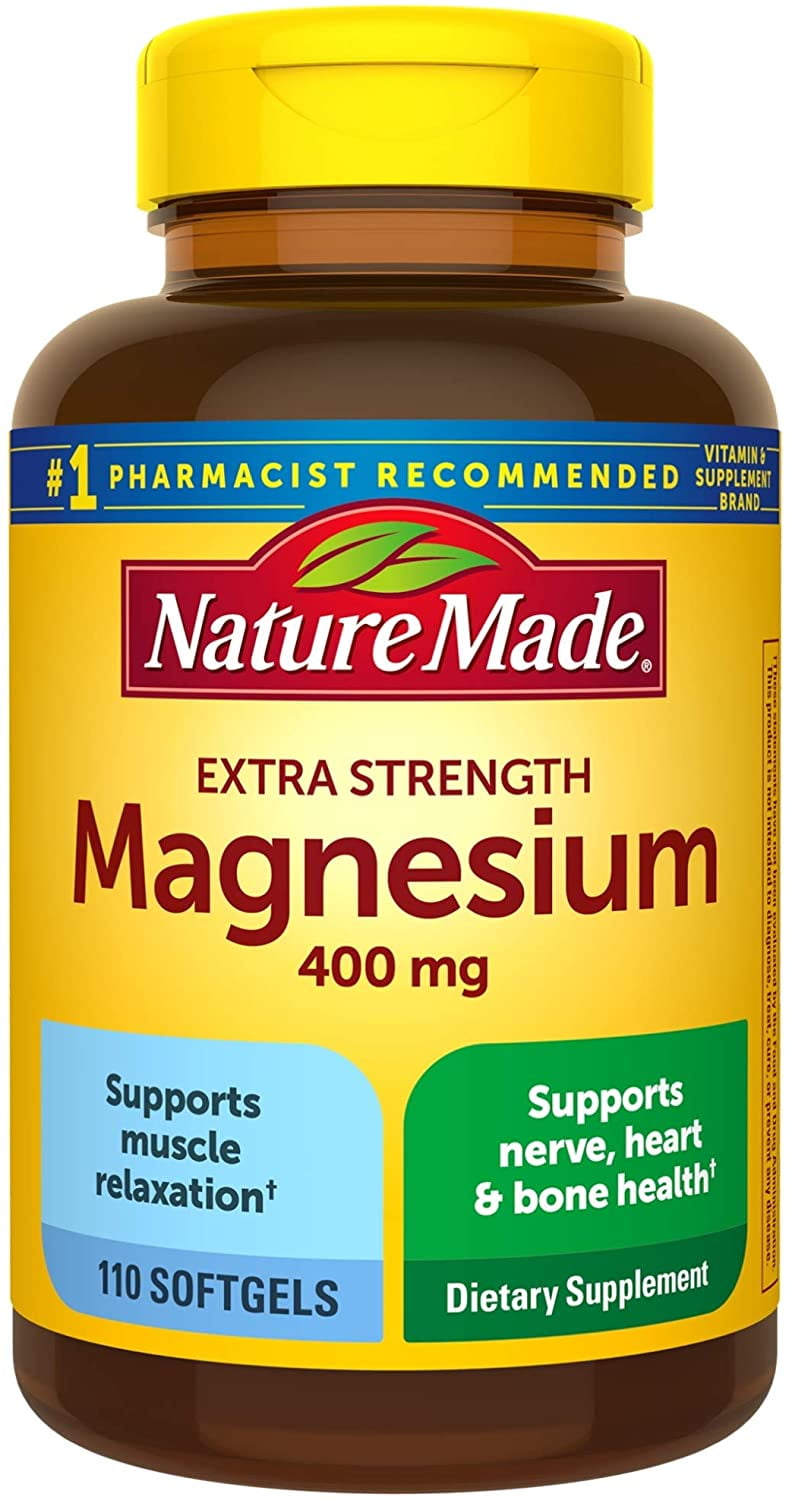 Nature Made Extra Strength Magnesium Oxide 400 mg, Dietary Supplement ...