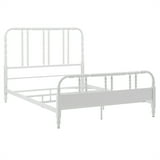 Free Shipping! Weston Home Leona Queen Metal Spool Bed White with ...