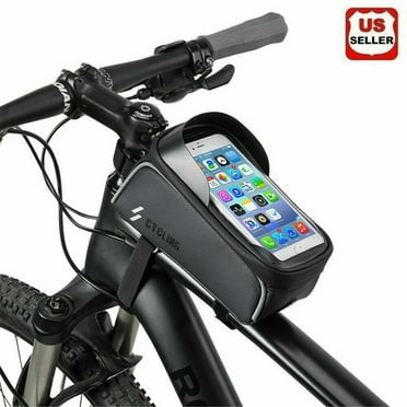 Bike Frame Tube Bag with Touchable Phone Holder - Bicycle Waterproof ...