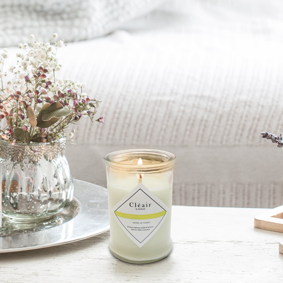 [Cleair] Air Purifying Candle Citrus Garden Scent 5.07 FL Oz. (2 Pack ...