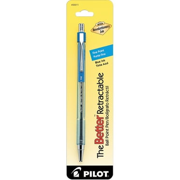 Pilot Better Retractable Ballpoint Pens, Medium 1mm, Refillable, Black ...