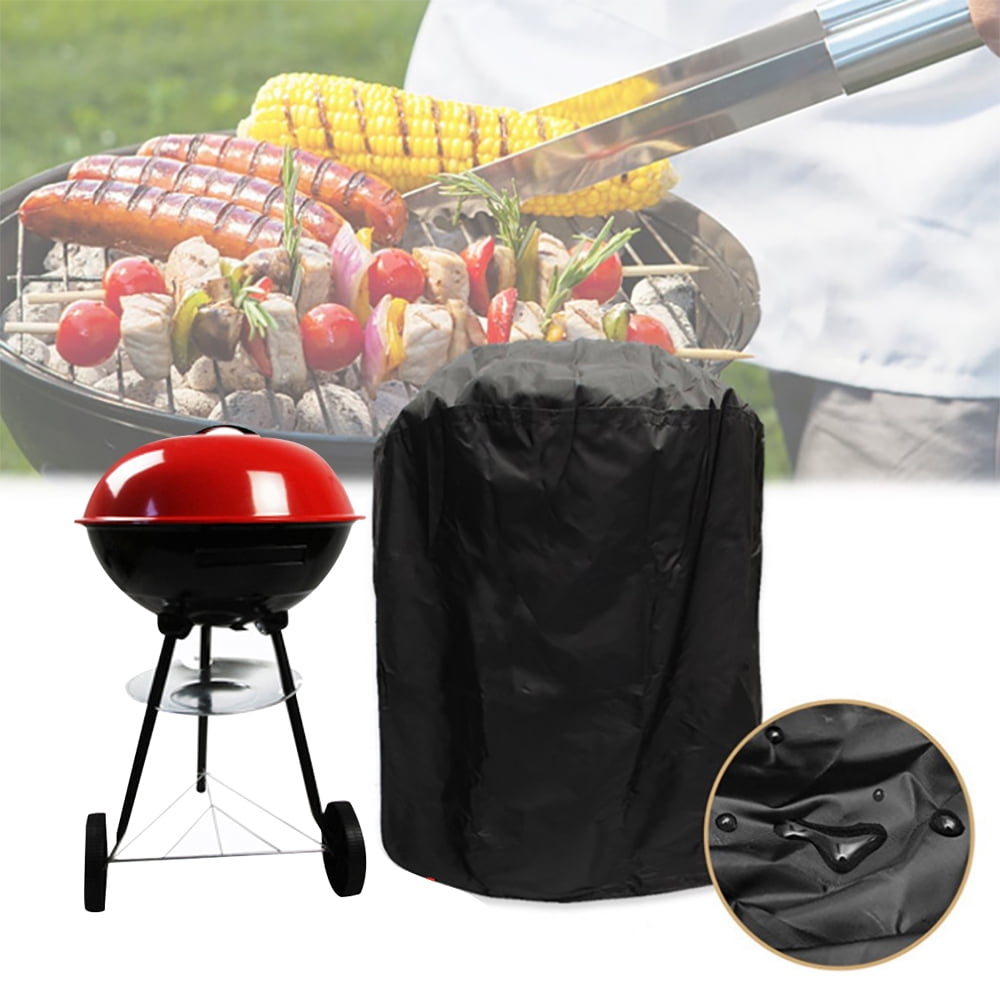 BUTORY Round BBQ Cover Outdoor Waterproof Dustproof Barbecue Dome Cover ...