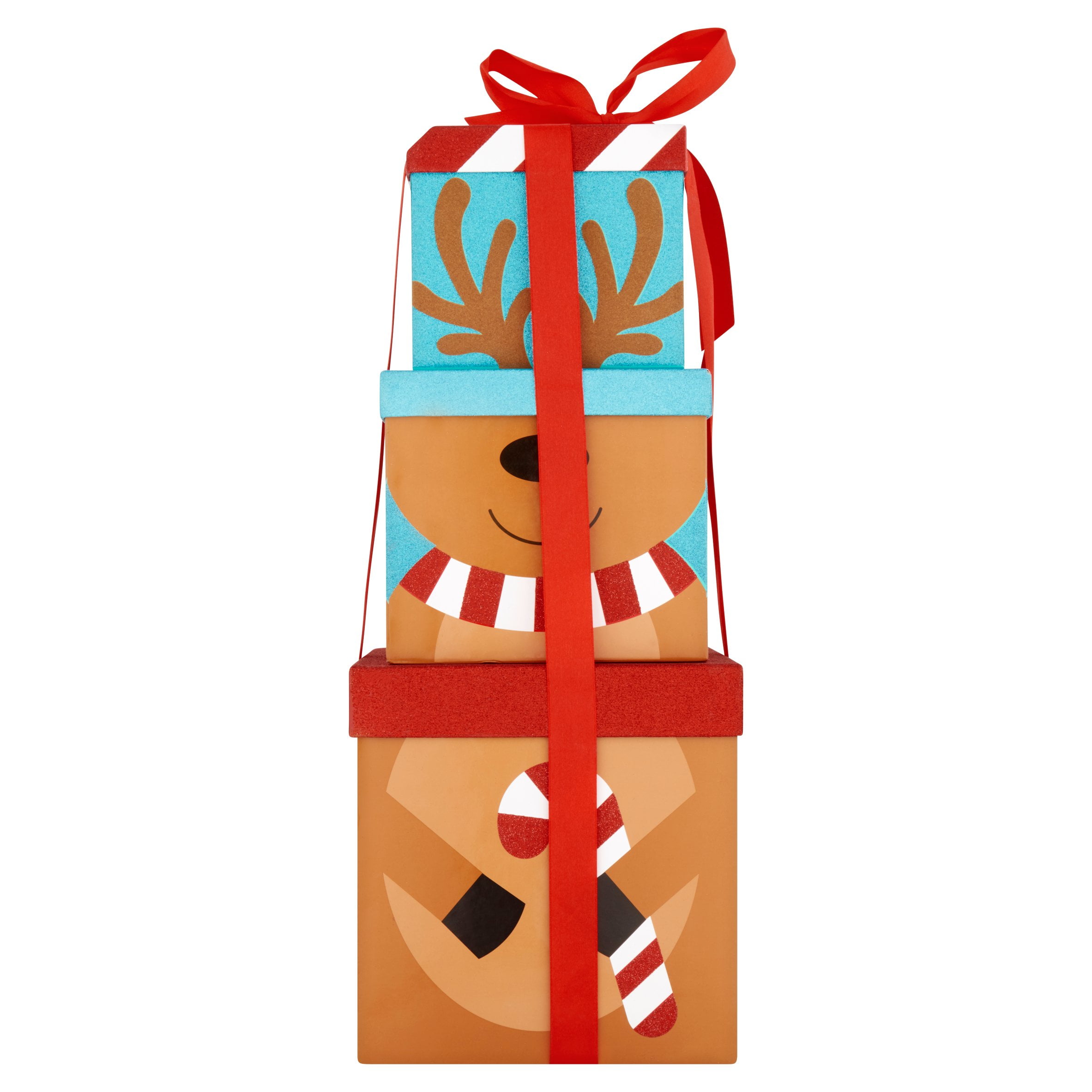 Reindeer Nested Gift Boxes, 3 count - Walmart.com