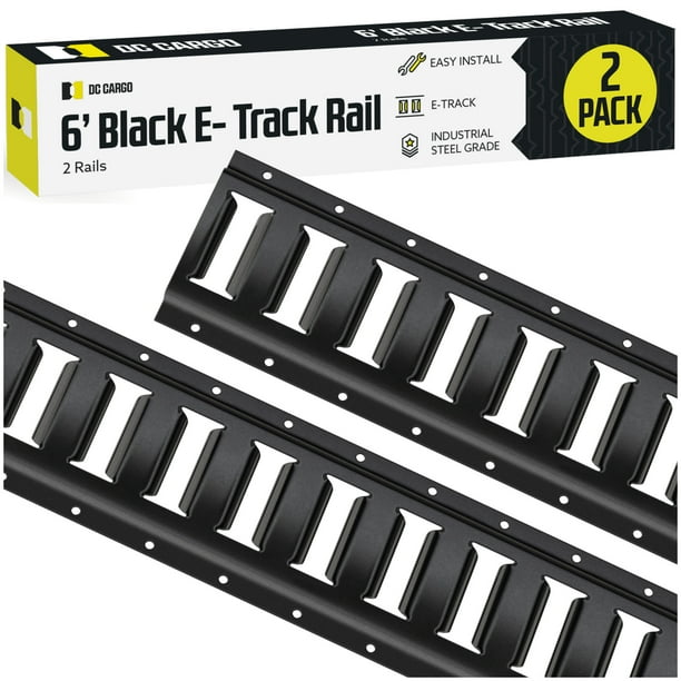 DC Cargo Etrack Rails 6' Horizontal Black Powder Coated E Track Rail 2 ...