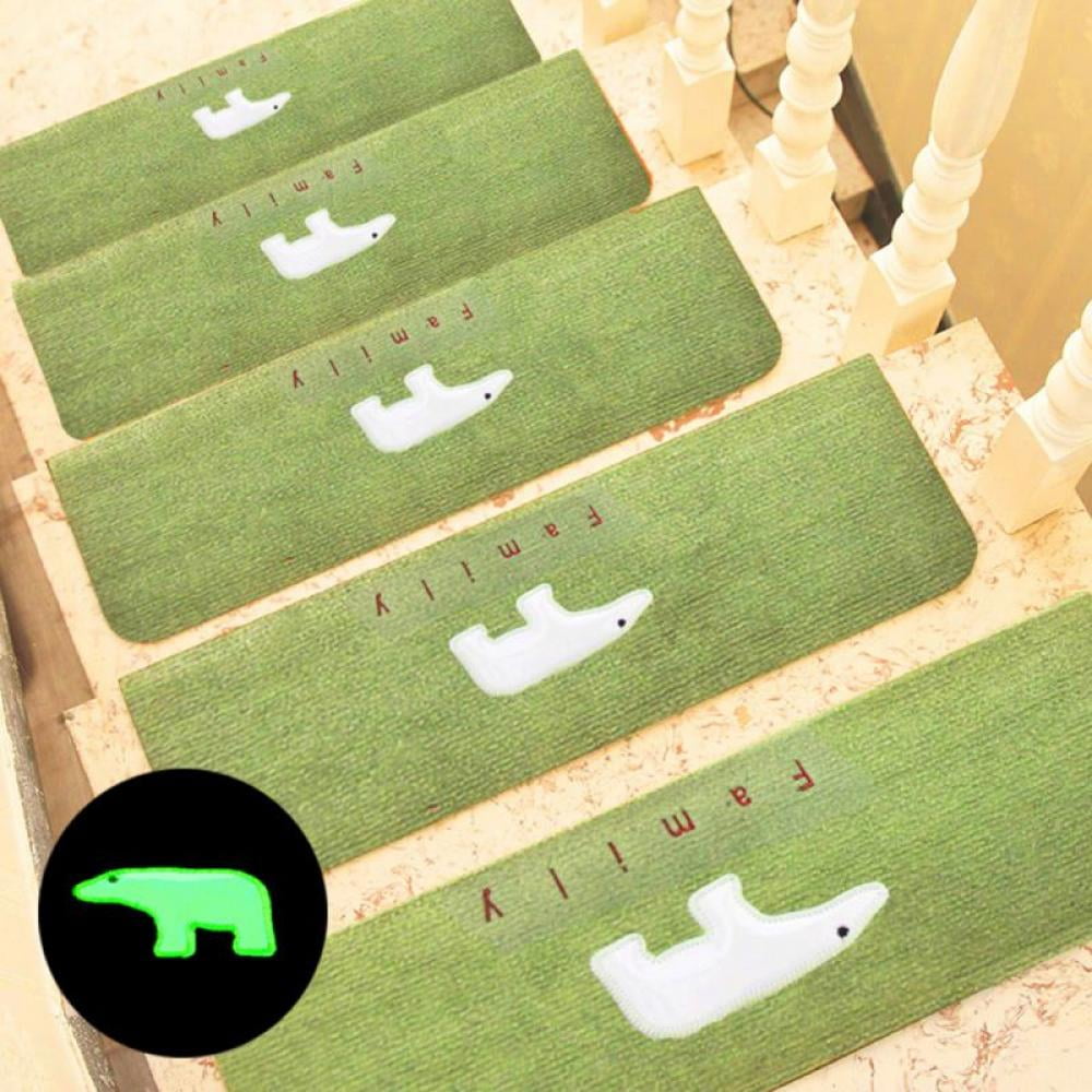 5pcs Night Luminous Stair Treads Non-Slip Carpet Indoor Stair Treads ...