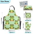 Lovely Frogs 5 Pcs Kitchen Set Heat Resistant Oven Mitts and Non-Slip ...