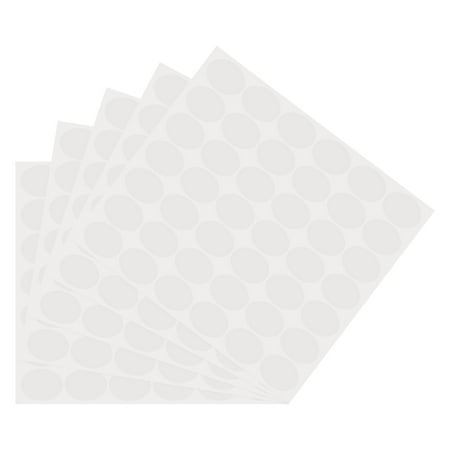 Uxcell 1 Set PVC Transparent Oval Seal Labels Stickers Sheet, 1.6x1.2 ...