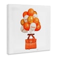 Stupell Industries Orange Handbag & Balloons Canvas Wall Art, design by ...