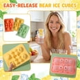 Bear Ice Chunks Mold Silicone, 4 Cavity Easy Release Grade Colorful ...