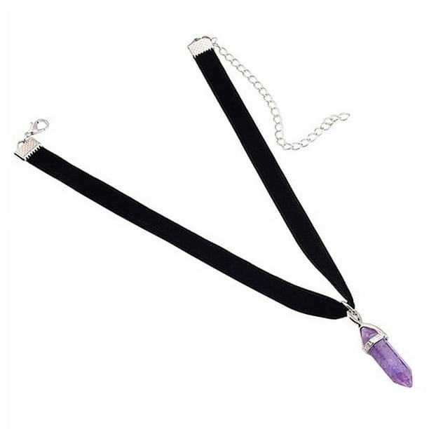 Womens Rhombus Pendant Black Flocked Cloth Collar Choker Punk Style Necklace Walmart Business Supplies