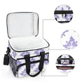 Christmas Purple Color Snowflakes Portable Cooler Lunch Box Reusable ...