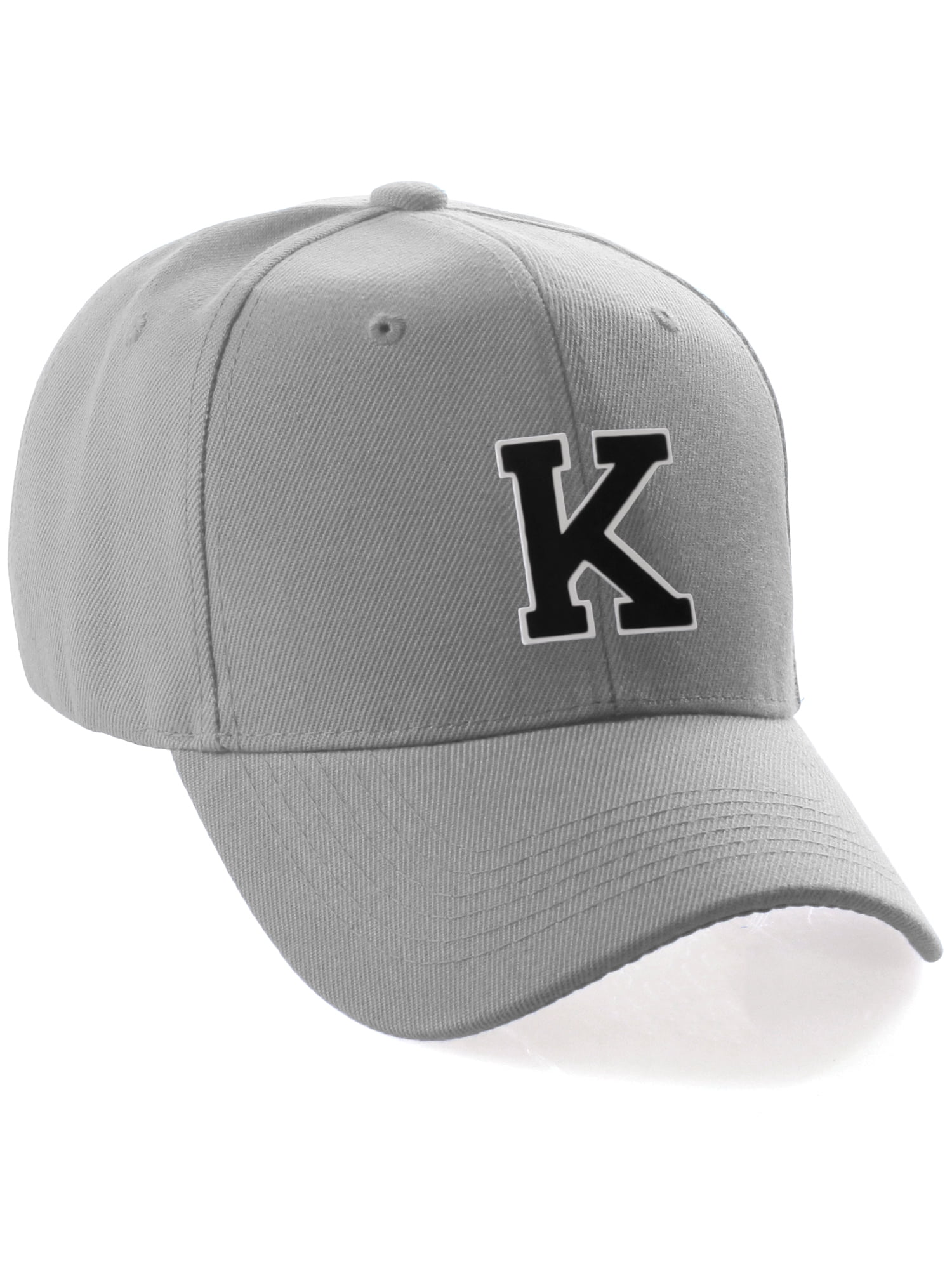 Classic 3D Raised Initial Letters A to Z Structured Baseball Hat Cap ...