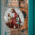 Acrylic Round Hanging Ornament 8x8 Inch, Christian Jesus and Children ...