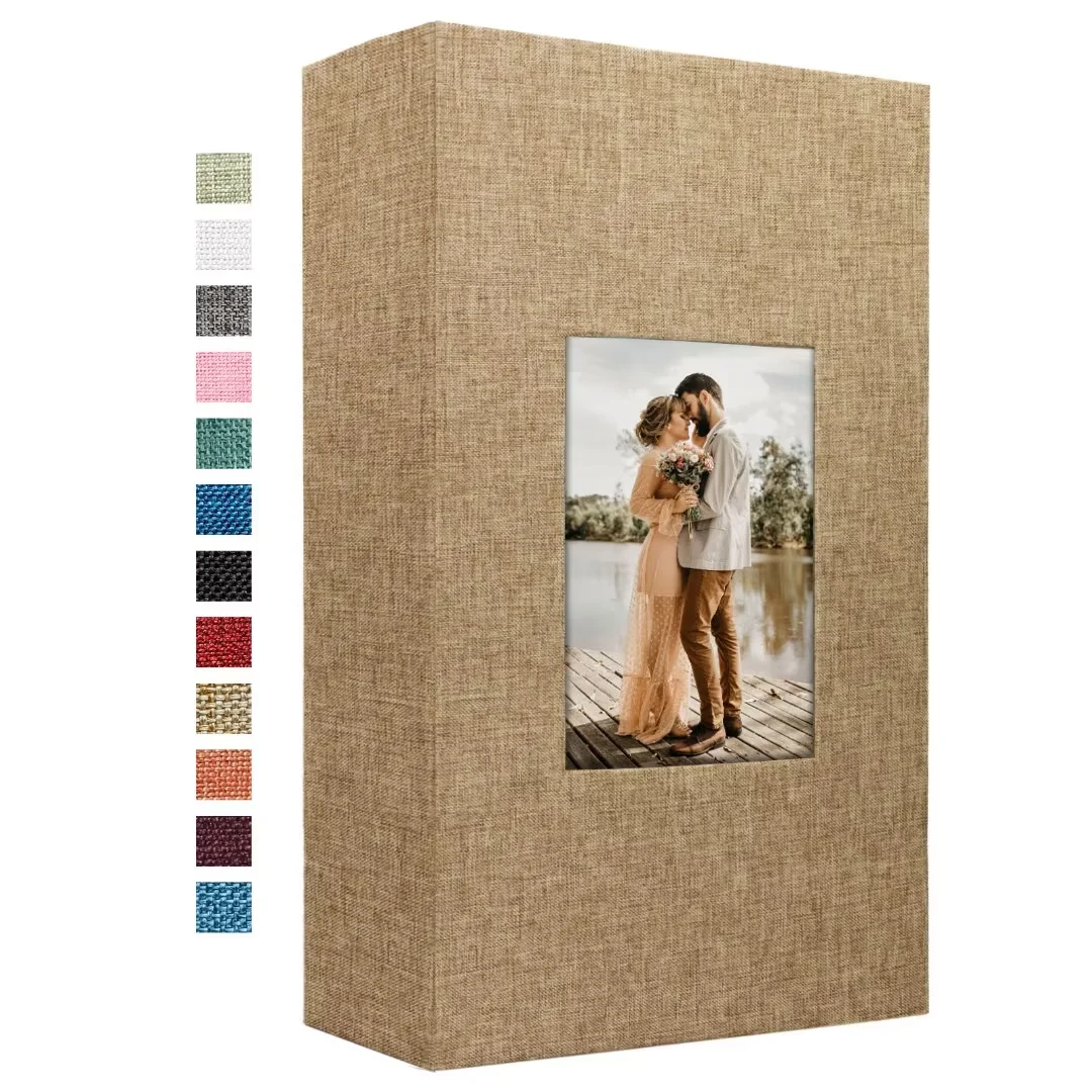 Vienrose Linen Photo Album 420 Pockets for 4x6 Photos Fabric Cover ...