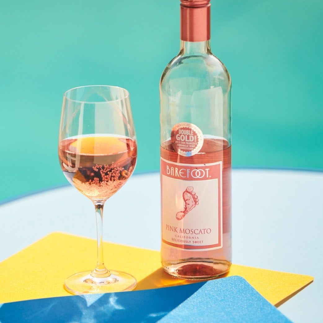 PACK DE 3 VINO ROSADO BAREFOOT PINK MOSCATO 750ML | Walmart en línea