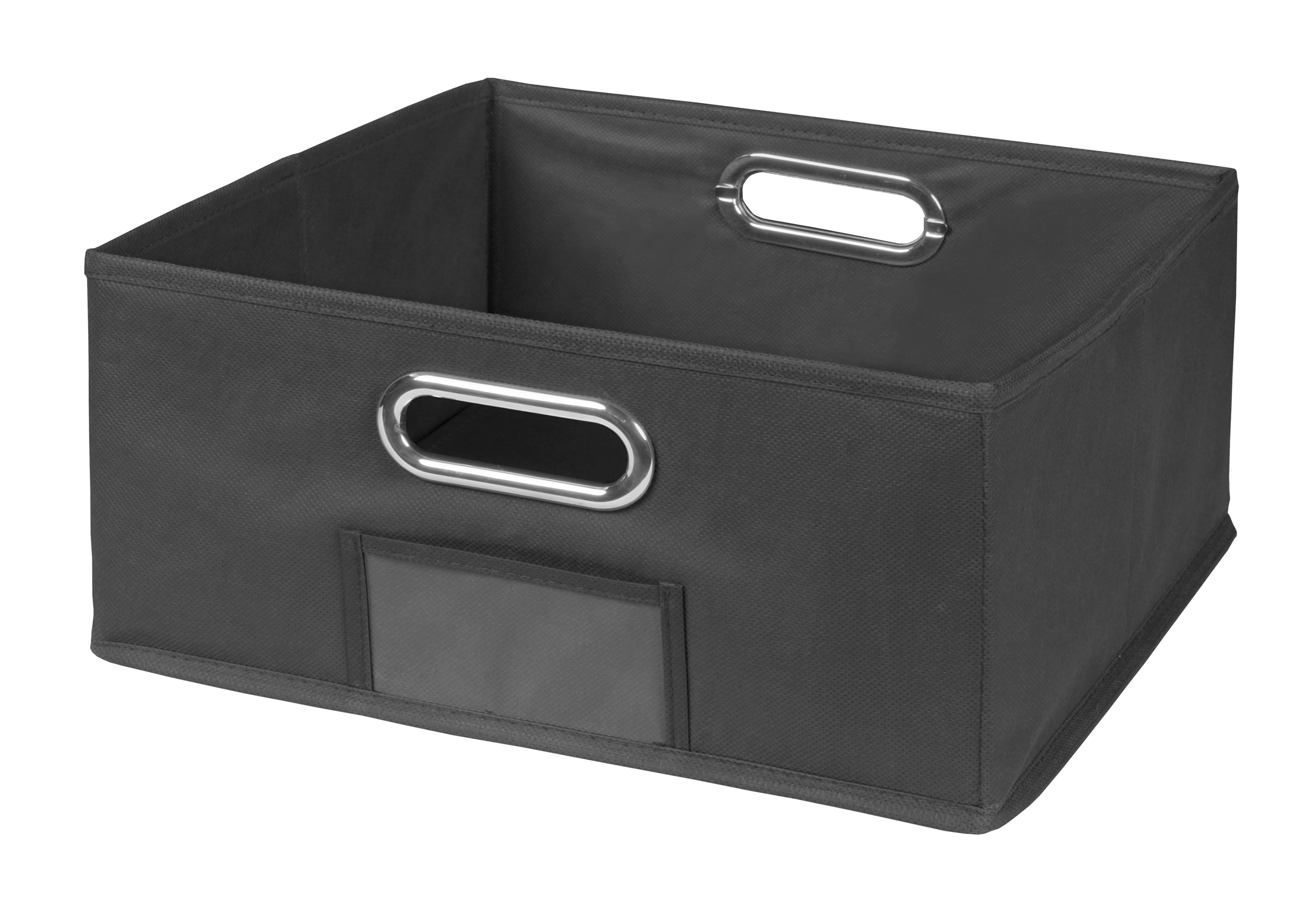 Collapsible Home Storage Foldable Fabric Low Storage Bin Grey