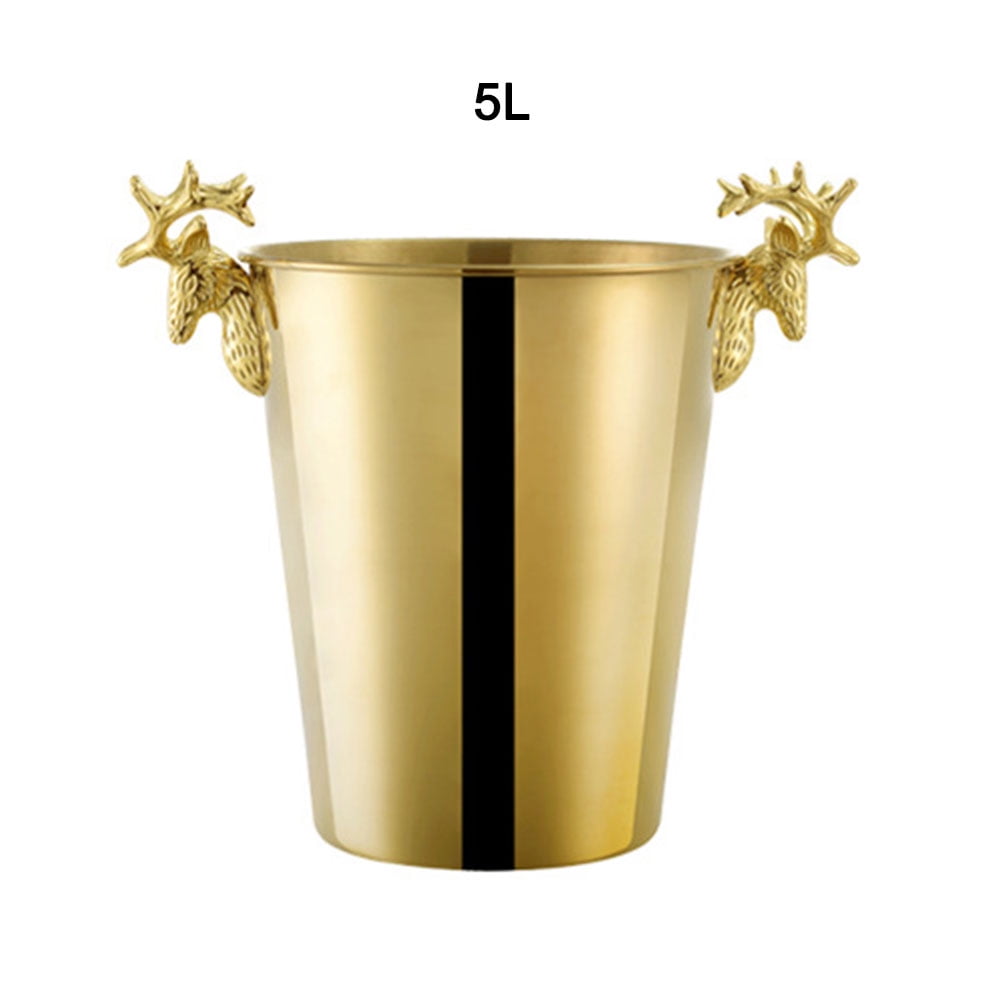 Personality Deer Head Ice Bucket European Retro Stainless Steel ...