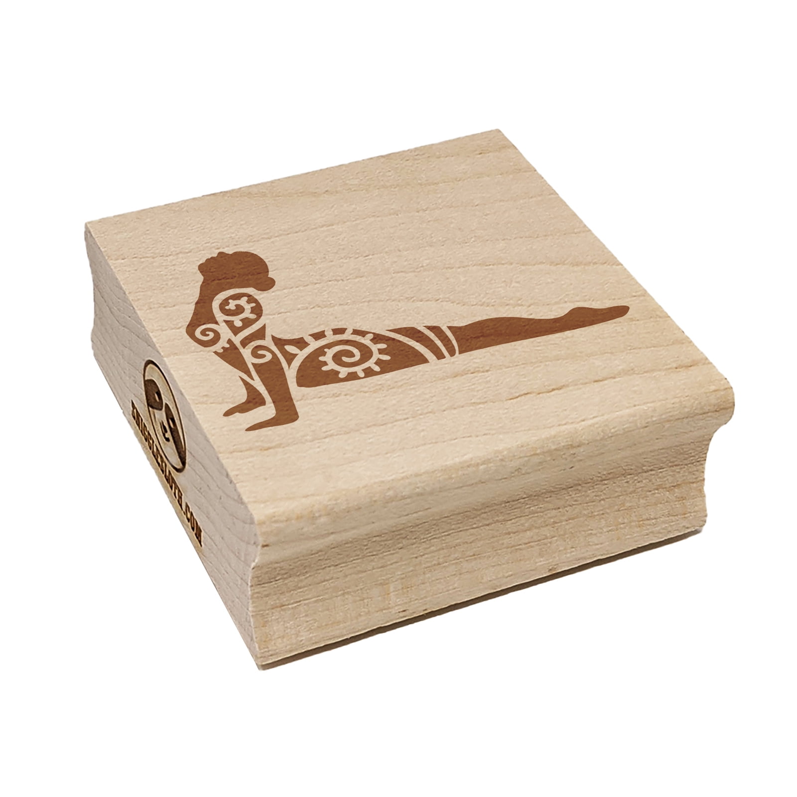 Yoga Pose Bhujanasana Cobra Pose Square Rubber Stamp Stamping ...