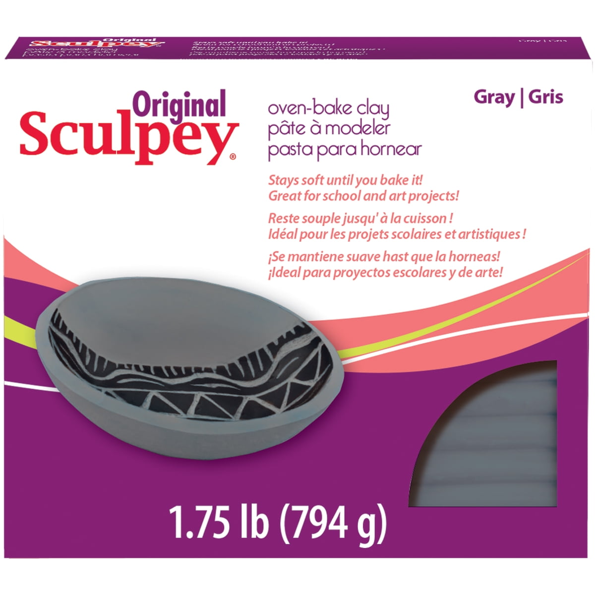 Sculpey Original Polymer Clay 1.75Lb-Gray | Walmart Canada