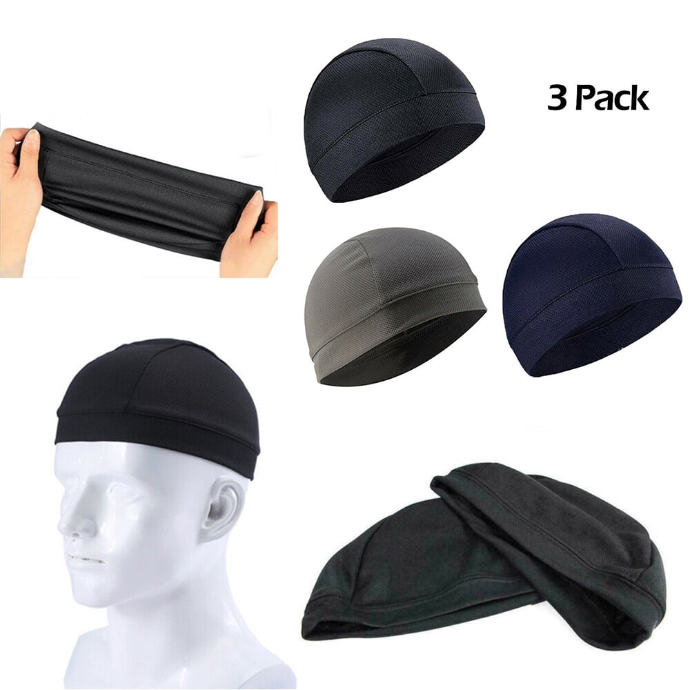 Set of 3 Running Hats Sweat Wicking Hats Cycling Helmet Liner Cooling ...
