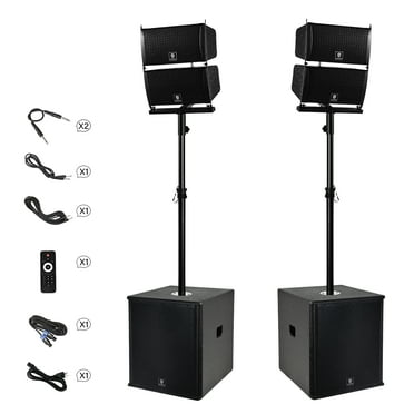 Proreck Club 6000 15-inch 6000W Stereo PA Speaker System, Bluetooth, 2 ...