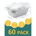 60 6x3.5x2 Disposable Loaf Pans with Small--Foil-Pans-Tin-Foil-Baking ...