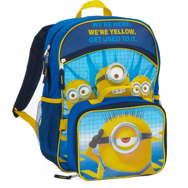 Despicable Me We're Yellow 16" Backpack with Lunch Tote - Walmart.com