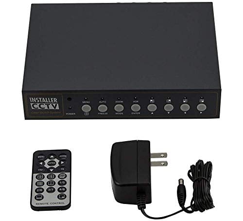 Video Quad Color 4CH Multiplexer 2 BNC Output with Loop, Remote Control ...