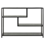 SAFAVIEH Reese 3-Tier Geometric Glam Console Table, Black - Walmart.com