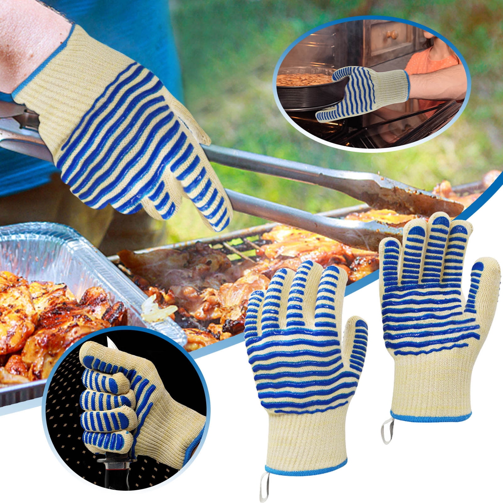 Click here for Qaailabf Heat-Resistant Bbq Gloves  932°f(500°c) F... prices