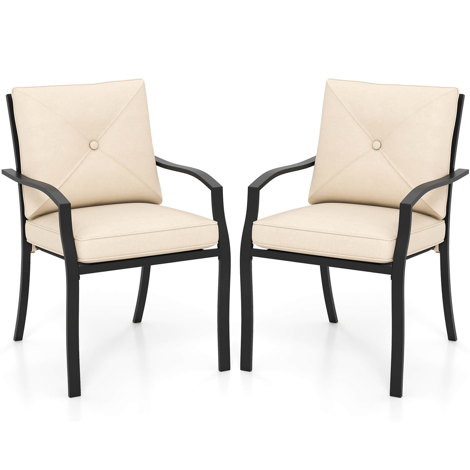 Click here for Costway Outdoor Patio Dining Chair Set Of 2 Stacka... prices
