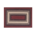 Better Trends Woodbridge Rectangular 40" x 60" Braided Rug - Cranberry ...