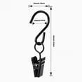 100 Pack - Metal S Hook Clips - Curtain Hanger Clips with Clamps ...