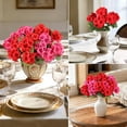 Artificial Geranium Flowers Red and Rose Red 6 Count Outdoor Indoor ...