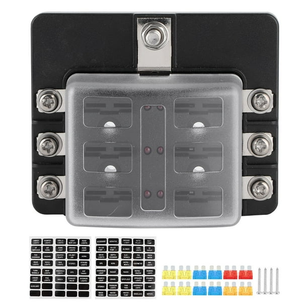 Fuse Holderwith LED Indicator,Fuse Holder PBT Box Fuse Block Fuse Box ...