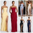 2026 New European and American Style Women's Pale Yellow Strapless ...
