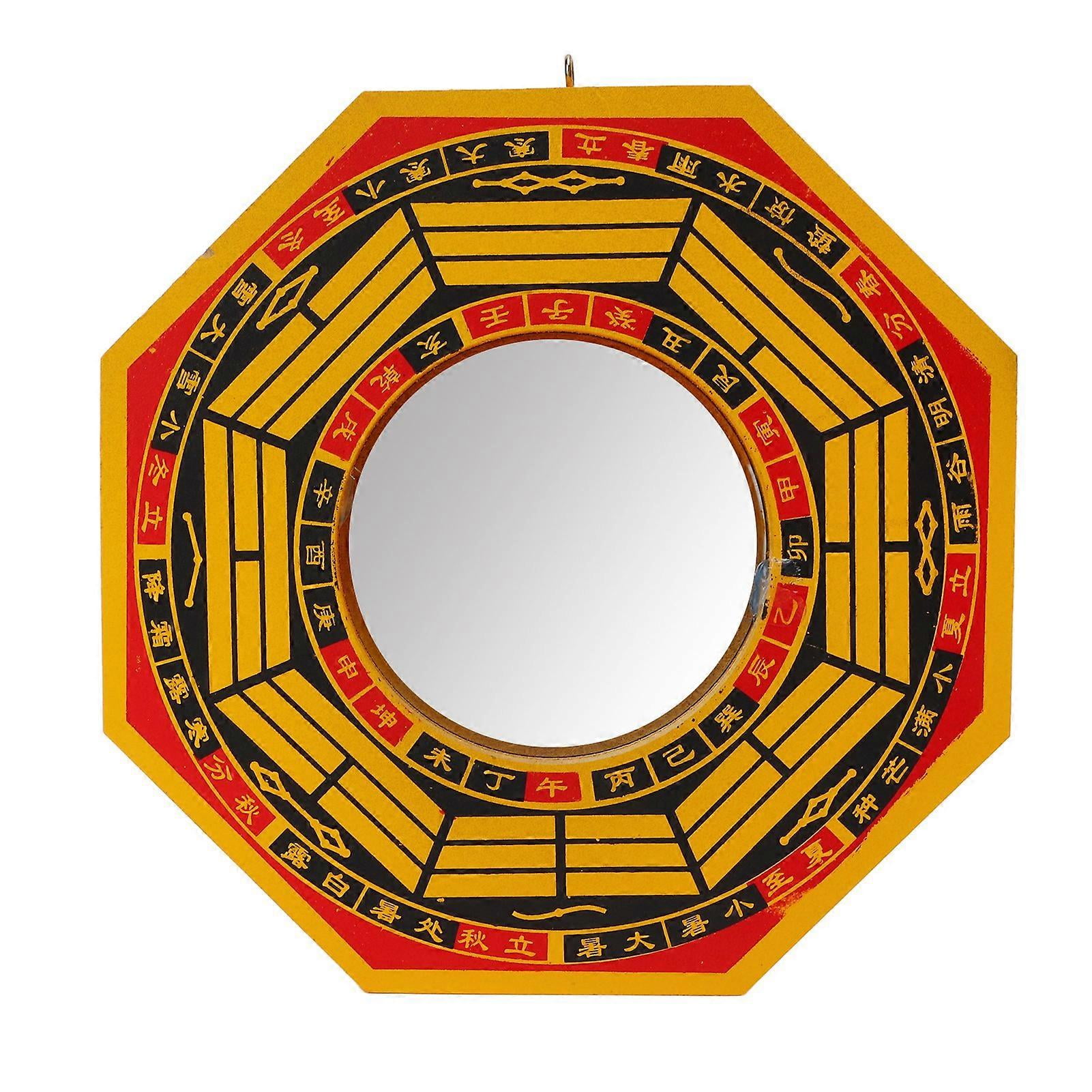 Feng Shui Bagua Mirror 8 Inch Convex Appearance Wood Particle Board ...