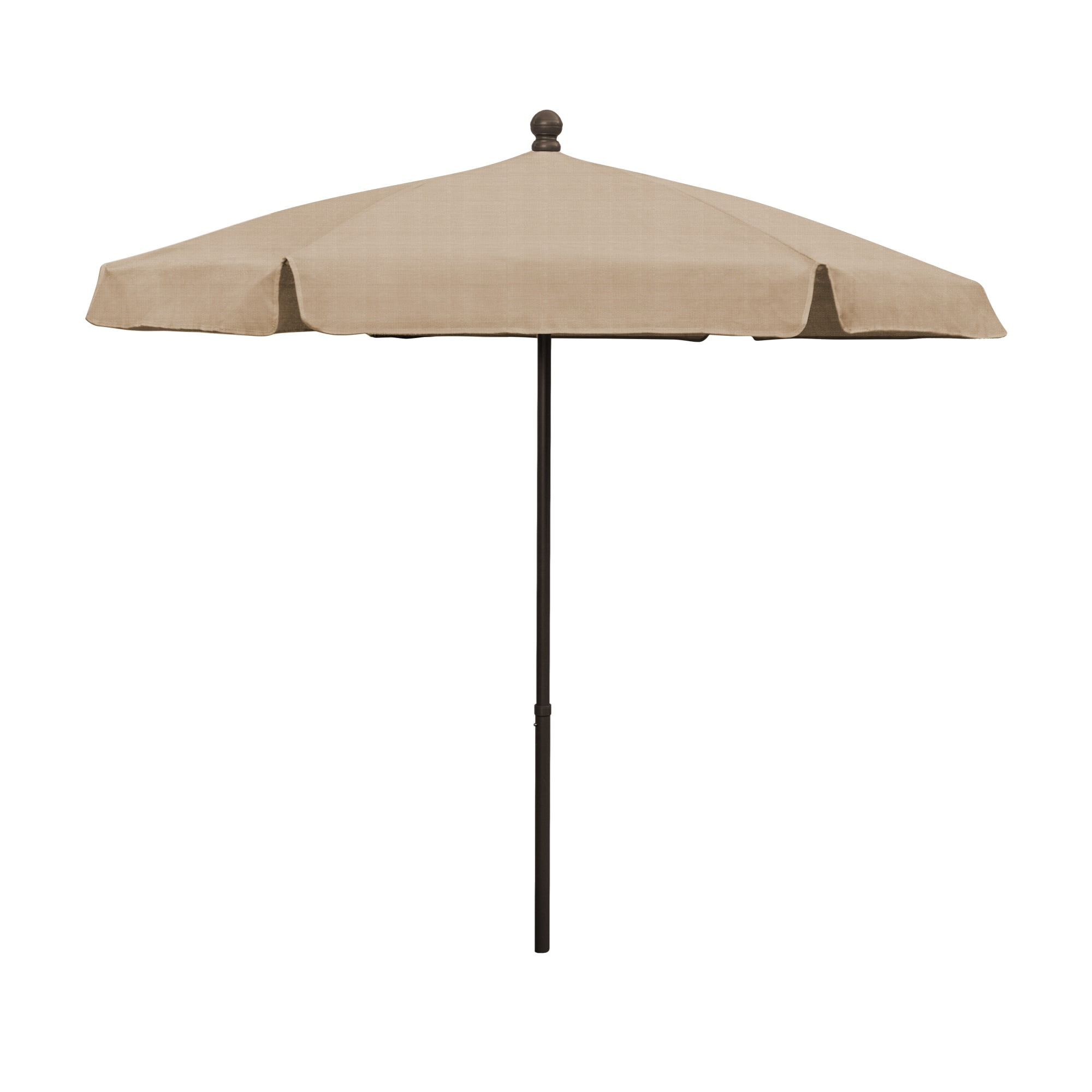 7.5' Hex Garden Patio Umbrella 6 Rib Push Up Champagne Bronze with ...